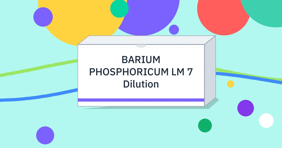 Symbolbild: Packung mit der Aufschrift BARIUM PHOSPHORICUM LM 7 Dilution (PZN 13379171) – Verfügbarkeit und Bezug in Apotheken in Frankfurt am Main