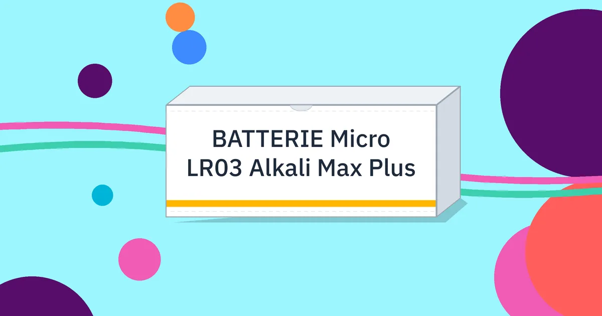 Symbolbild: Packung mit der Aufschrift BATTERIE Micro LR03 Alkali Max Plus (PZN 20582027) – Verfügbarkeit und Bezug in Apotheken in Frankfurt am Main