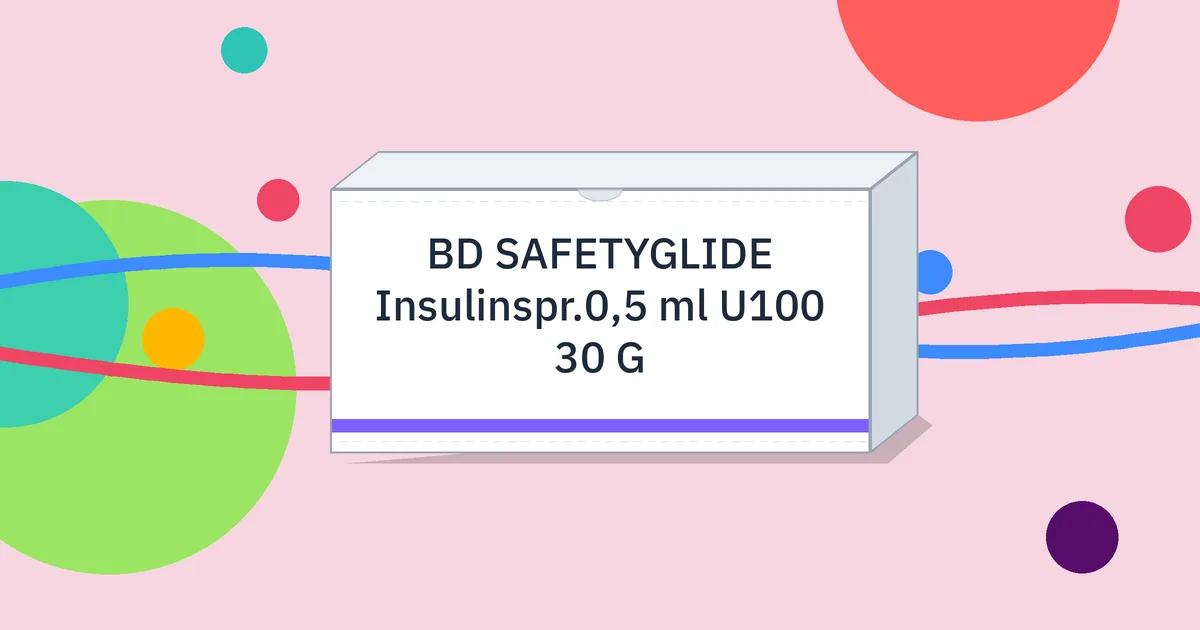 Symbolbild: Packung mit der Aufschrift BD SAFETYGLIDE Insulinspr.0,5 ml U100 30 G (PZN 05567562) – Verfügbarkeit und Bezug in Apotheken in Frankfurt am Main
