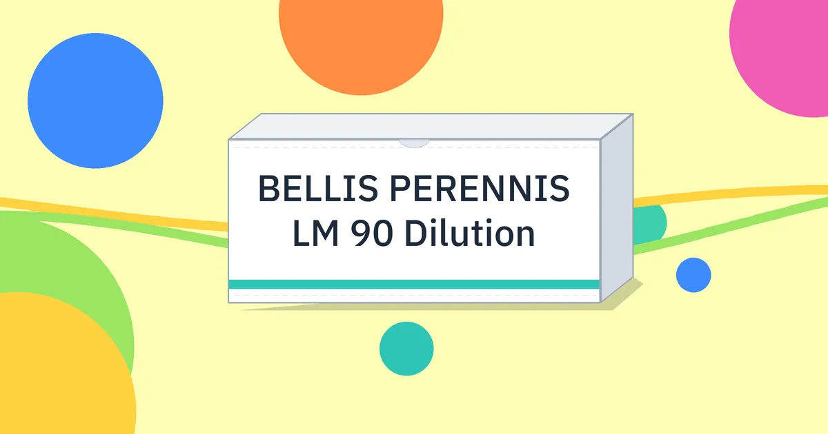 Symbolbild: Packung mit der Aufschrift BELLIS PERENNIS LM 90 Dilution (PZN 12791857) – Verfügbarkeit und Bezug in Apotheken in Frankfurt am Main