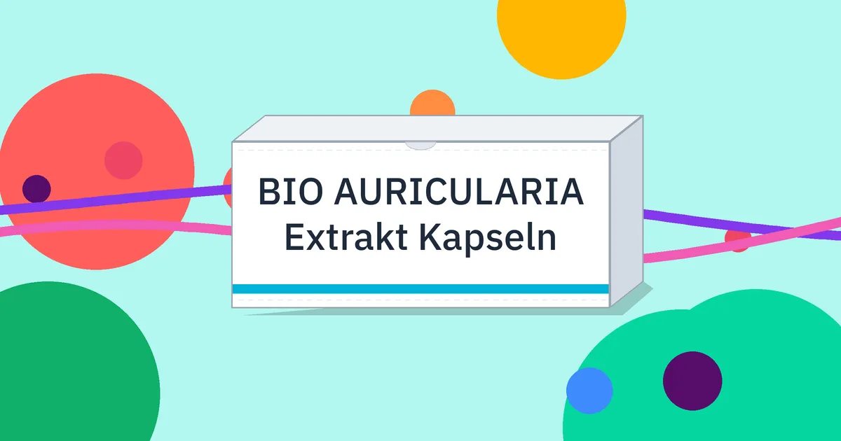 Symbolbild: Packung mit der Aufschrift BIO AURICULARIA Extrakt Kapseln (PZN 17626790) – Verfügbarkeit und Bezug in Apotheken in Frankfurt am Main