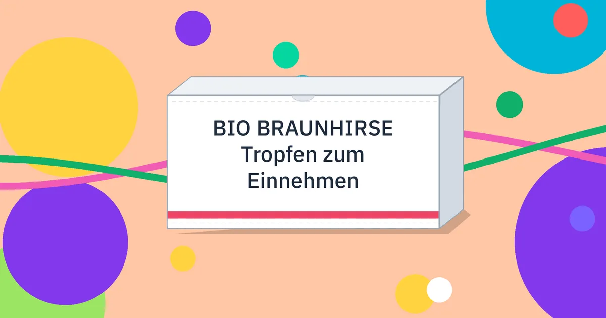 Symbolbild: Packung mit der Aufschrift BIO BRAUNHIRSE Tropfen zum Einnehmen (PZN 10254380) – Verfügbarkeit und Bezug in Apotheken in Frankfurt am Main