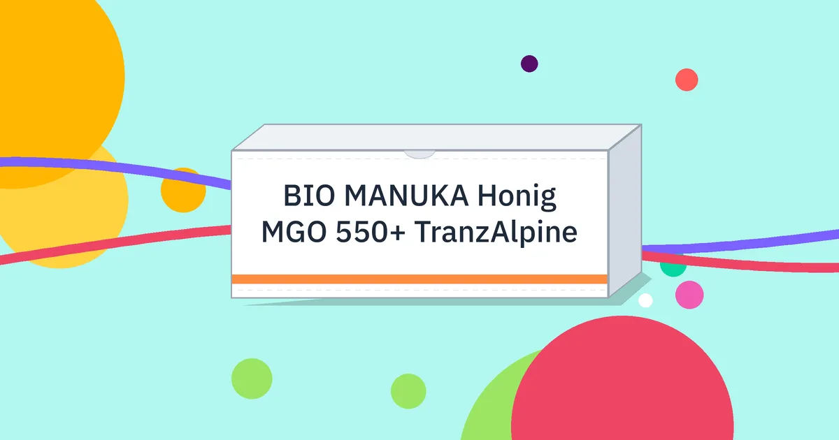 Symbolbild: Packung mit der Aufschrift BIO MANUKA Honig MGO 550+ TranzAlpine (PZN 14324137) – Verfügbarkeit und Bezug in Apotheken in Frankfurt am Main