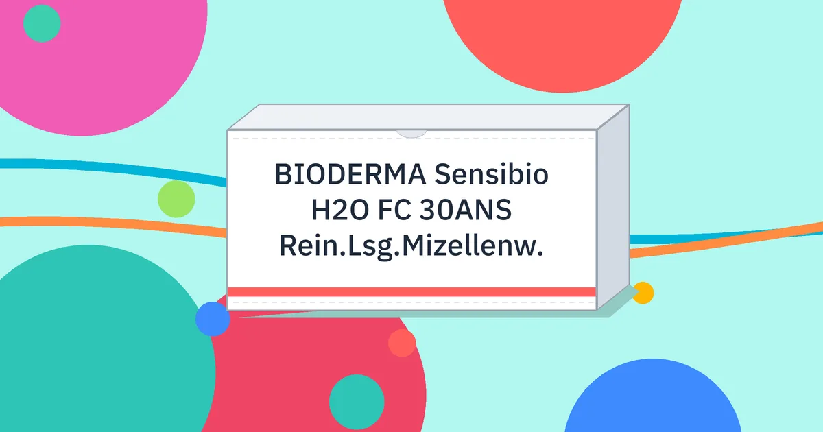 Symbolbild: Packung mit der Aufschrift BIODERMA Sensibio H2O FC 30ANS Rein.Lsg.Mizellenw. (PZN 19724344) – Verfügbarkeit und Bezug in Apotheken in Frankfurt am Main