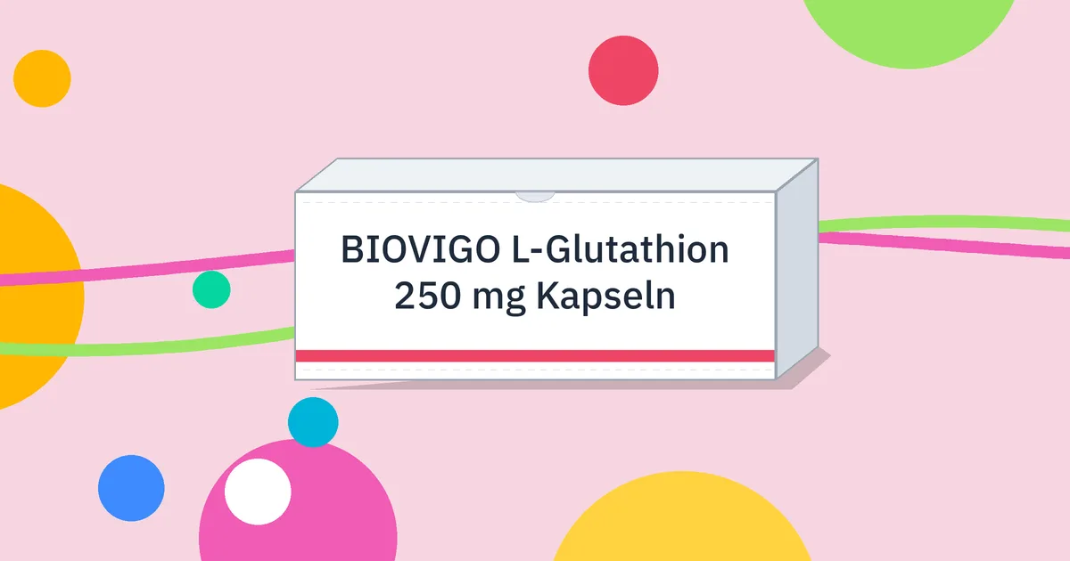 Symbolbild: Packung mit der Aufschrift BIOVIGO L-Glutathion 250 mg Kapseln (PZN 17262023) – Verfügbarkeit und Bezug in Apotheken in Frankfurt am Main