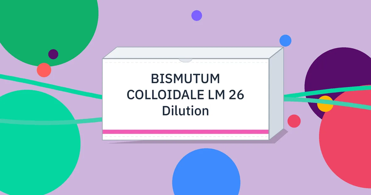 Symbolbild: Packung mit der Aufschrift BISMUTUM COLLOIDALE LM 26 Dilution (PZN 13386260) – Verfügbarkeit und Bezug in Apotheken in Frankfurt am Main
