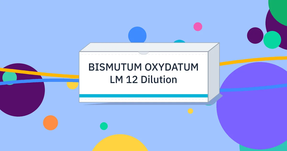 Symbolbild: Packung mit der Aufschrift BISMUTUM OXYDATUM LM 12 Dilution (PZN 13387845) – Verfügbarkeit und Bezug in Apotheken in Frankfurt am Main
