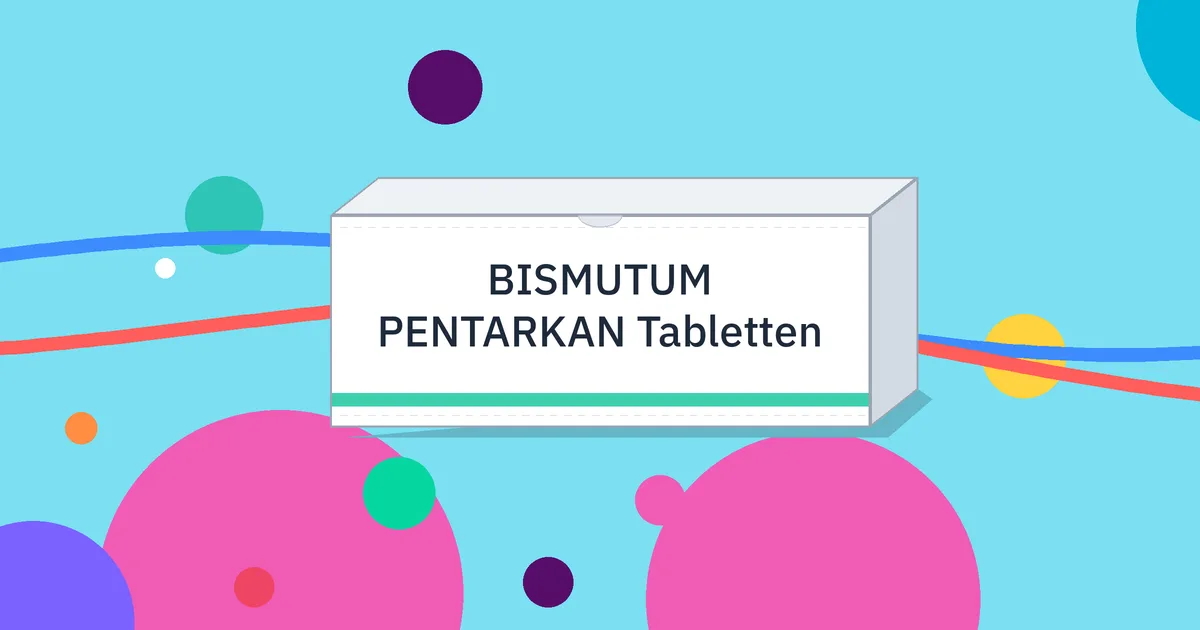 Symbolbild: Packung mit der Aufschrift BISMUTUM PENTARKAN Tabletten (PZN 03216137) – Verfügbarkeit und Bezug in Apotheken in Frankfurt am Main