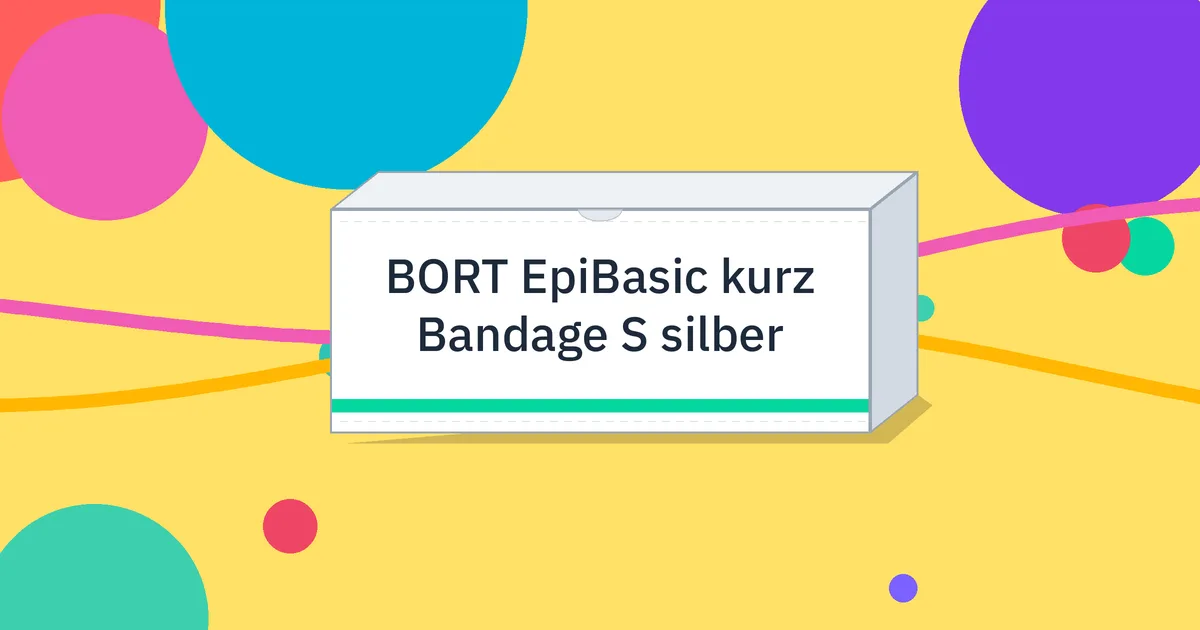 Symbolbild: Packung mit der Aufschrift BORT EpiBasic kurz Bandage S silber (PZN 15255800) – Verfügbarkeit und Bezug in Apotheken in Frankfurt am Main