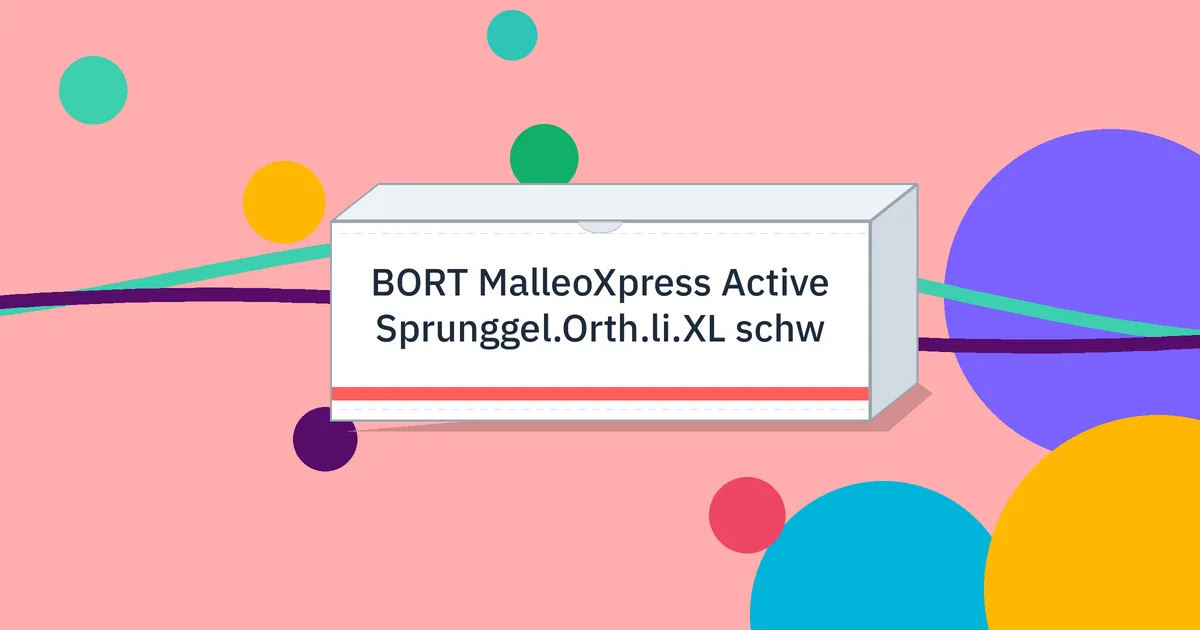 Symbolbild: Packung mit der Aufschrift BORT MalleoXpress Active Sprunggel.Orth.li.XL schw (PZN 12574137) – Verfügbarkeit und Bezug in Apotheken in Frankfurt am Main