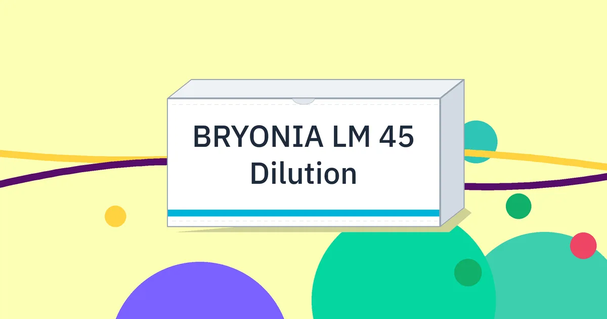 Symbolbild: Packung mit der Aufschrift BRYONIA LM 45 Dilution (PZN 12797222) – Verfügbarkeit und Bezug in Apotheken in Frankfurt am Main