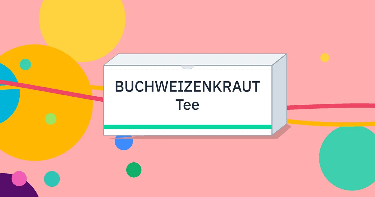 Symbolbild: Packung mit der Aufschrift BUCHWEIZENKRAUT Tee (PZN 07779469) – Verfügbarkeit und Bezug in Apotheken in Frankfurt am Main