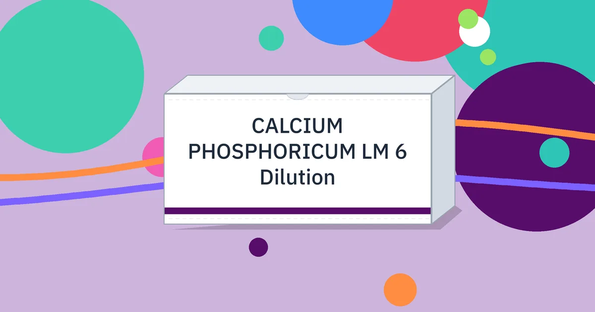 Symbolbild: Packung mit der Aufschrift CALCIUM PHOSPHORICUM LM 6 Dilution (PZN 07539564) – Verfügbarkeit und Bezug in Apotheken in Frankfurt am Main