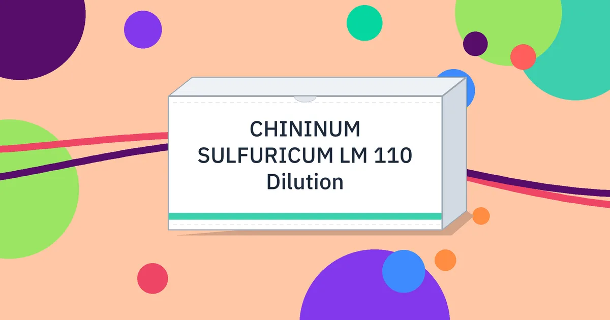 Symbolbild: Packung mit der Aufschrift CHININUM SULFURICUM LM 110 Dilution (PZN 12816267) – Verfügbarkeit und Bezug in Apotheken in Frankfurt am Main