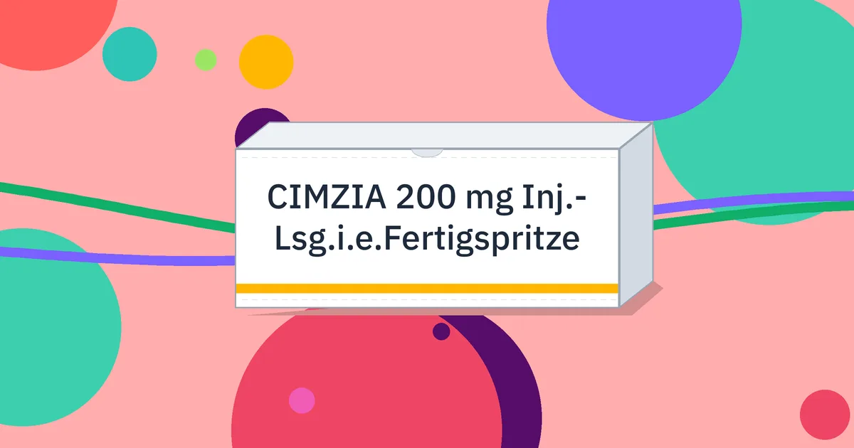 Symbolbild: Packung mit der Aufschrift CIMZIA 200 mg Inj.-Lsg.i.e.Fertigspritze (PZN 09294291) – Verfügbarkeit und Bezug in Apotheken in Frankfurt am Main