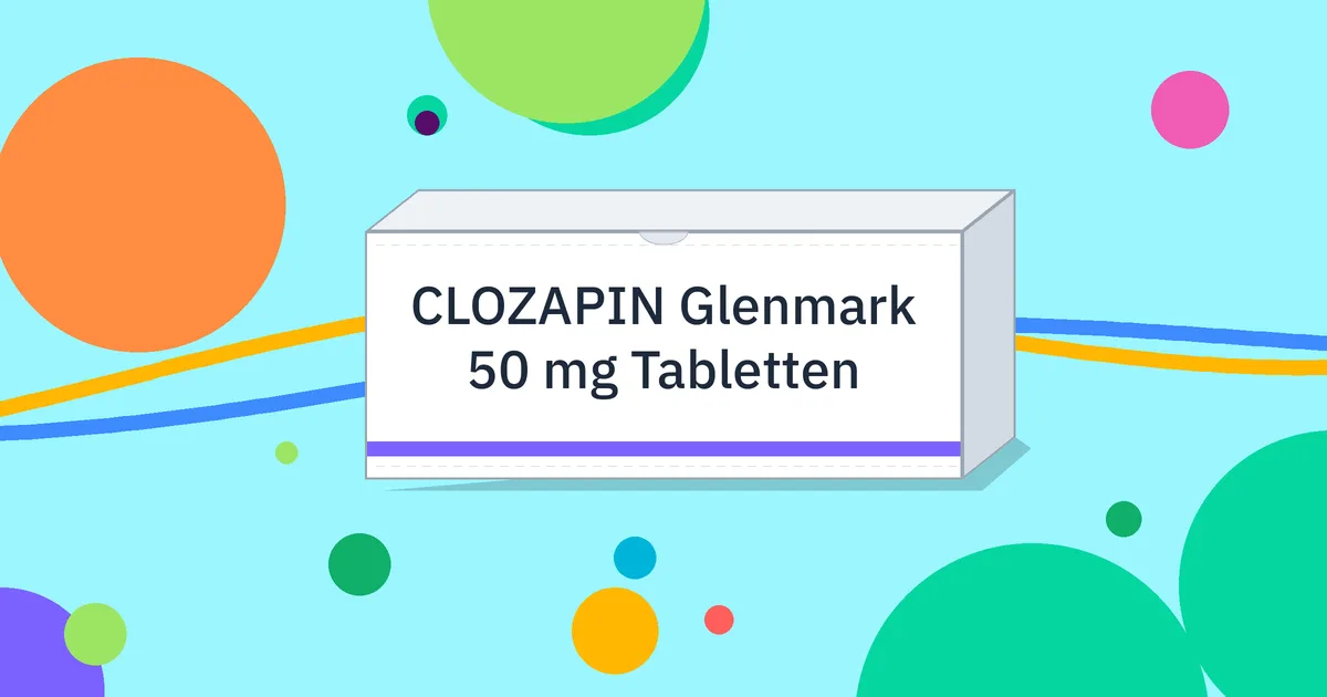 Symbolbild: Packung mit der Aufschrift CLOZAPIN Glenmark 50 mg Tabletten (PZN 11532450) – Verfügbarkeit und Bezug in Apotheken in Frankfurt am Main