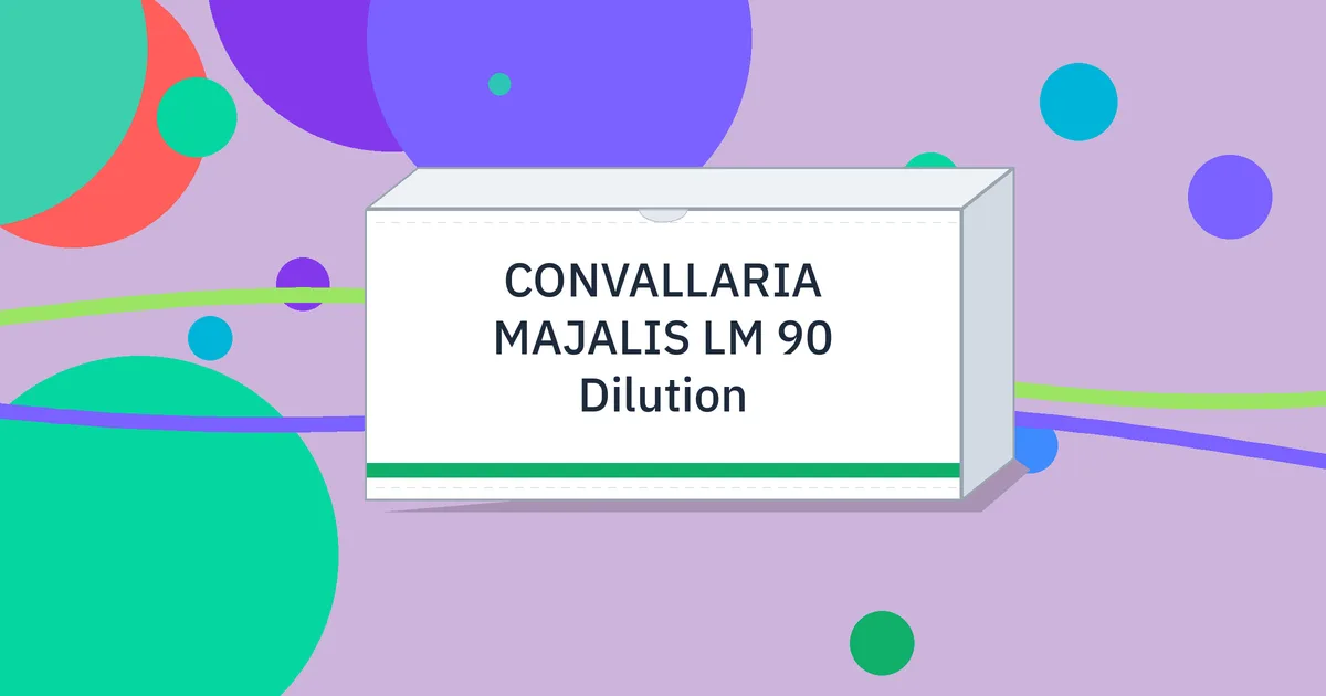 Symbolbild: Packung mit der Aufschrift CONVALLARIA MAJALIS LM 90 Dilution (PZN 12833797) – Verfügbarkeit und Bezug in Apotheken in Frankfurt am Main