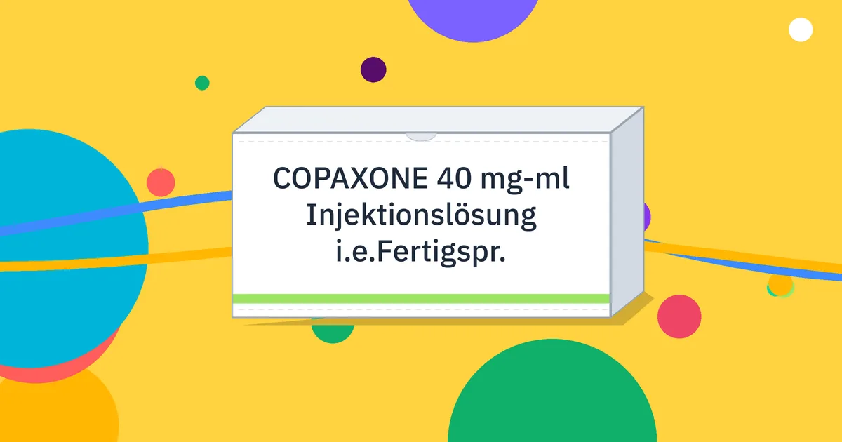 Symbolbild: Packung mit der Aufschrift COPAXONE 40 mg-ml Injektionslösung i.e.Fertigspr. (PZN 19488263) – Verfügbarkeit und Bezug in Apotheken in Frankfurt am Main