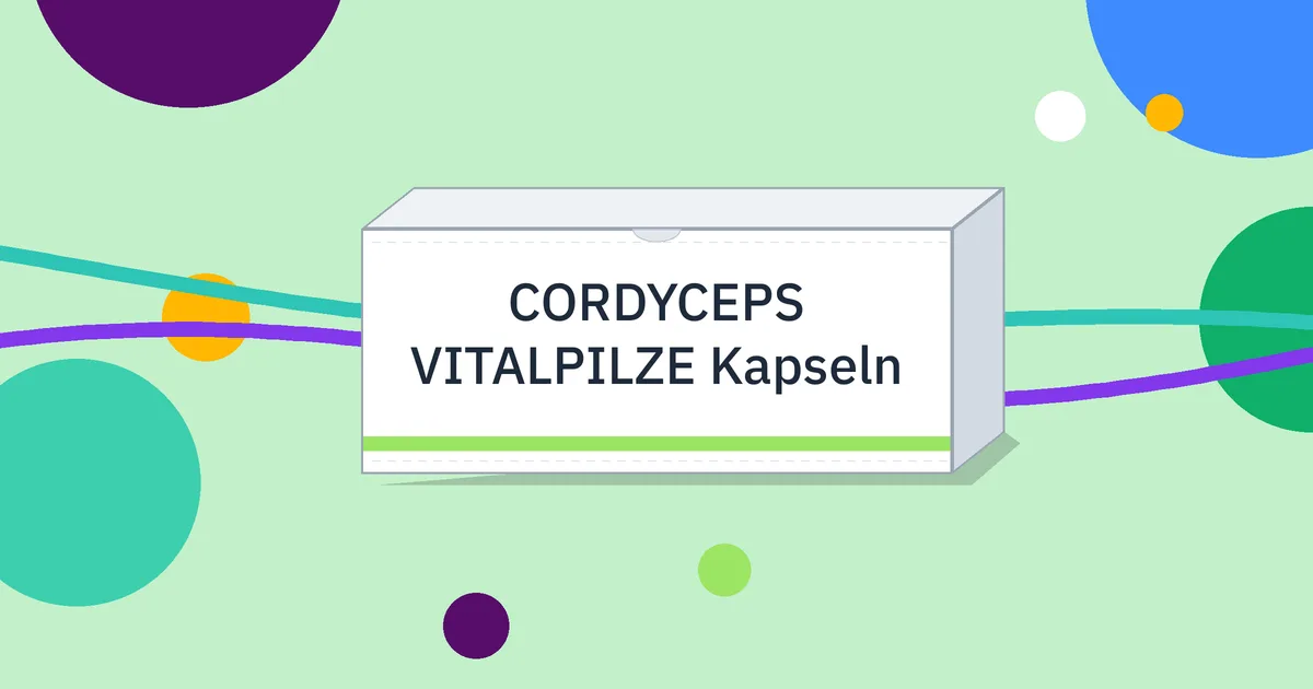 Symbolbild: Packung mit der Aufschrift CORDYCEPS VITALPILZE Kapseln (PZN 18427207) – Verfügbarkeit und Bezug in Apotheken in Frankfurt am Main