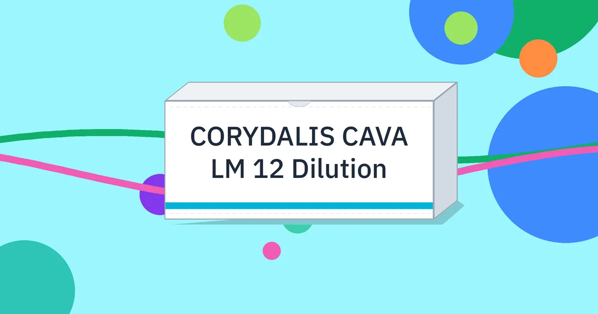 Symbolbild: Packung mit der Aufschrift CORYDALIS CAVA LM 12 Dilution (PZN 13453513) – Verfügbarkeit und Bezug in Apotheken in Frankfurt am Main