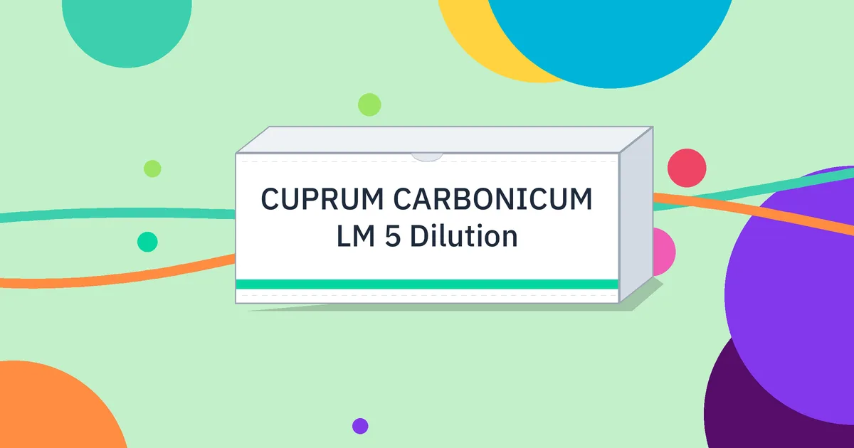 Symbolbild: Packung mit der Aufschrift CUPRUM CARBONICUM LM 5 Dilution (PZN 17853215) – Verfügbarkeit und Bezug in Apotheken in Frankfurt am Main