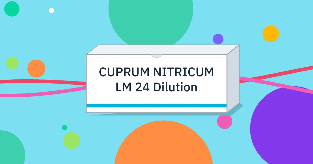 Symbolbild: Packung mit der Aufschrift CUPRUM NITRICUM LM 24 Dilution (PZN 12838719) – Verfügbarkeit und Bezug in Apotheken in Frankfurt am Main
