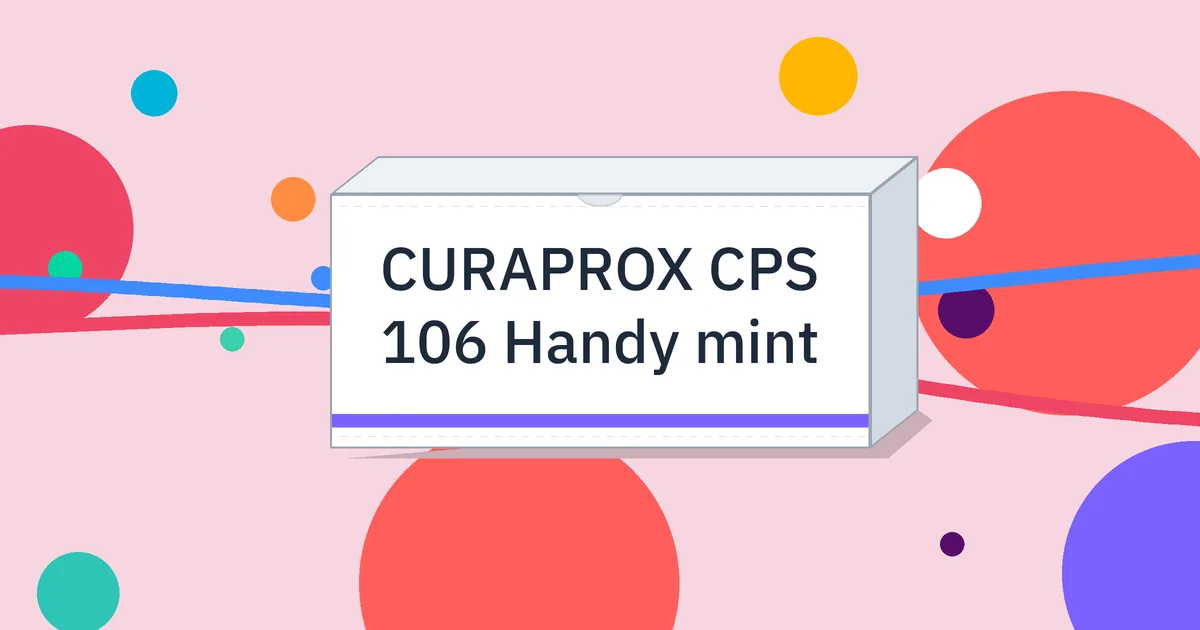 Symbolbild: Packung mit der Aufschrift CURAPROX CPS 106 Handy mint (PZN 02408260) – Verfügbarkeit und Bezug in Apotheken in Frankfurt am Main