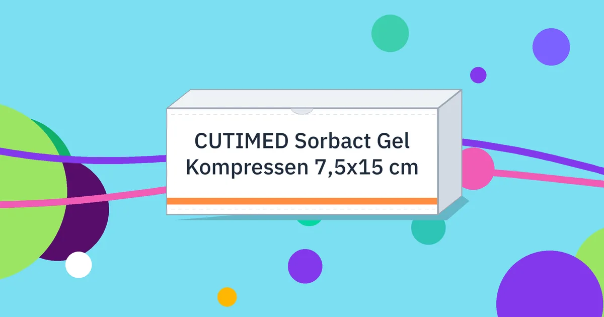 Symbolbild: Packung mit der Aufschrift CUTIMED Sorbact Gel Kompressen 7,5x15 cm (PZN 05523240) – Verfügbarkeit und Bezug in Apotheken in Frankfurt am Main