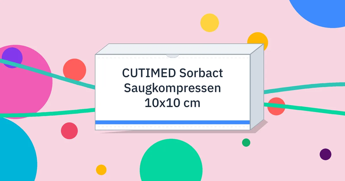 Symbolbild: Packung mit der Aufschrift CUTIMED Sorbact Saugkompressen 10x10 cm (PZN 12552182) – Verfügbarkeit und Bezug in Apotheken in Frankfurt am Main