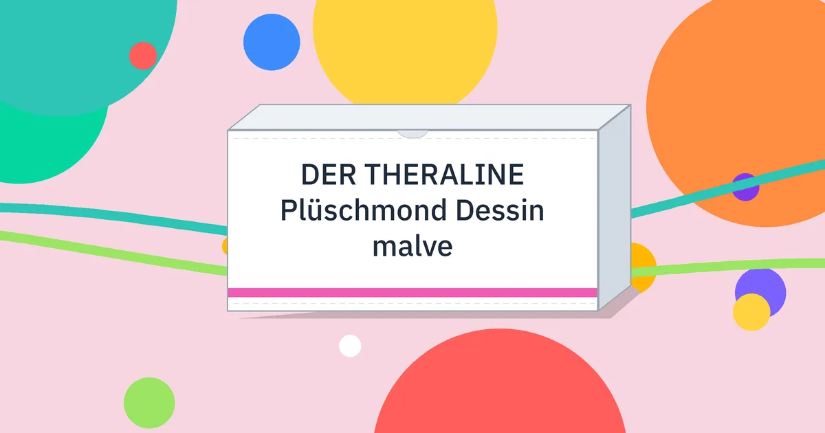 Symbolbild: Packung mit der Aufschrift DER THERALINE Plüschmond Dessin malve (PZN 12339057) – Verfügbarkeit und Bezug in Apotheken in Frankfurt am Main