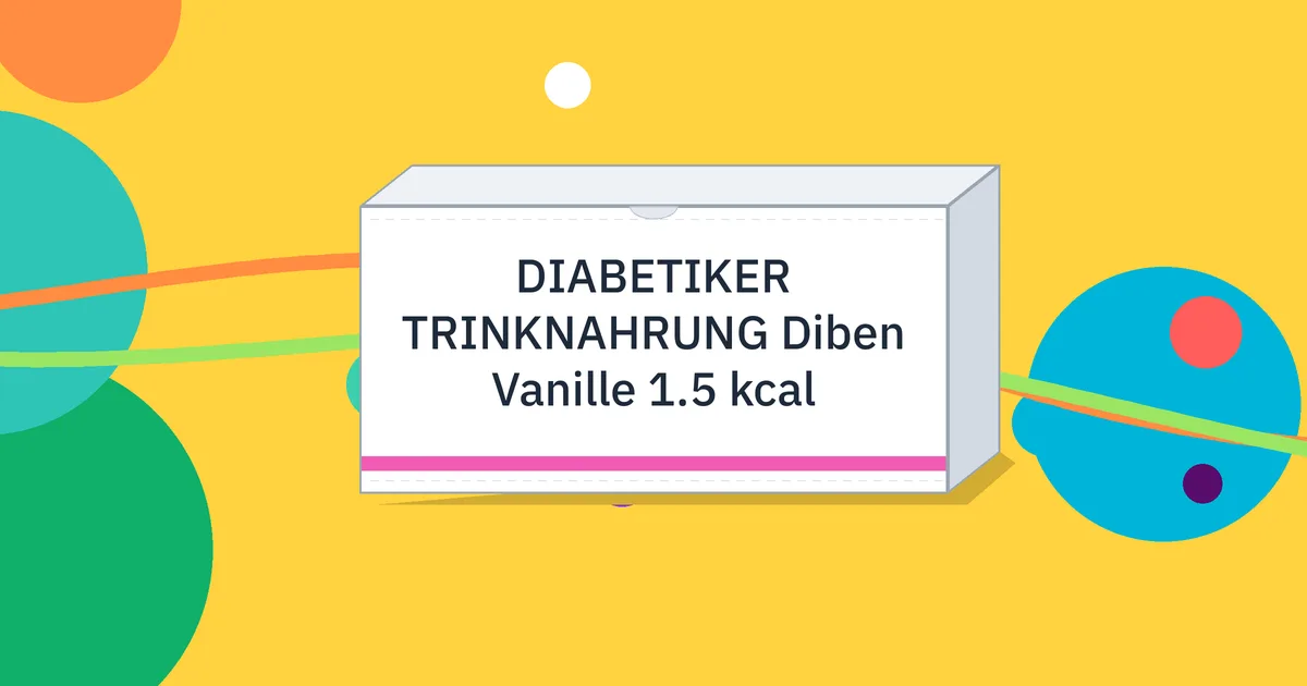Symbolbild: Packung mit der Aufschrift DIABETIKER TRINKNAHRUNG Diben Vanille 1.5 kcal (PZN 15590289) – Verfügbarkeit und Bezug in Apotheken in Frankfurt am Main