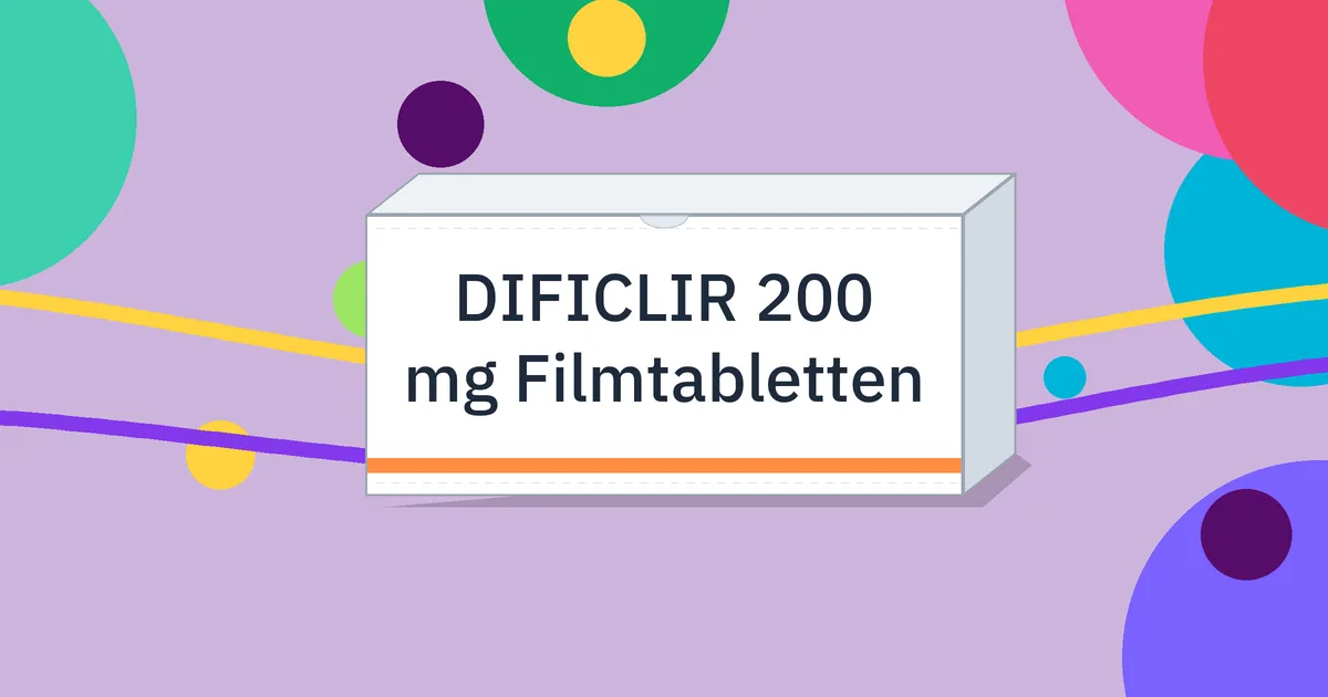 Symbolbild: Packung mit der Aufschrift DIFICLIR 200 mg Filmtabletten (PZN 12393944) – Verfügbarkeit und Bezug in Apotheken in Frankfurt am Main