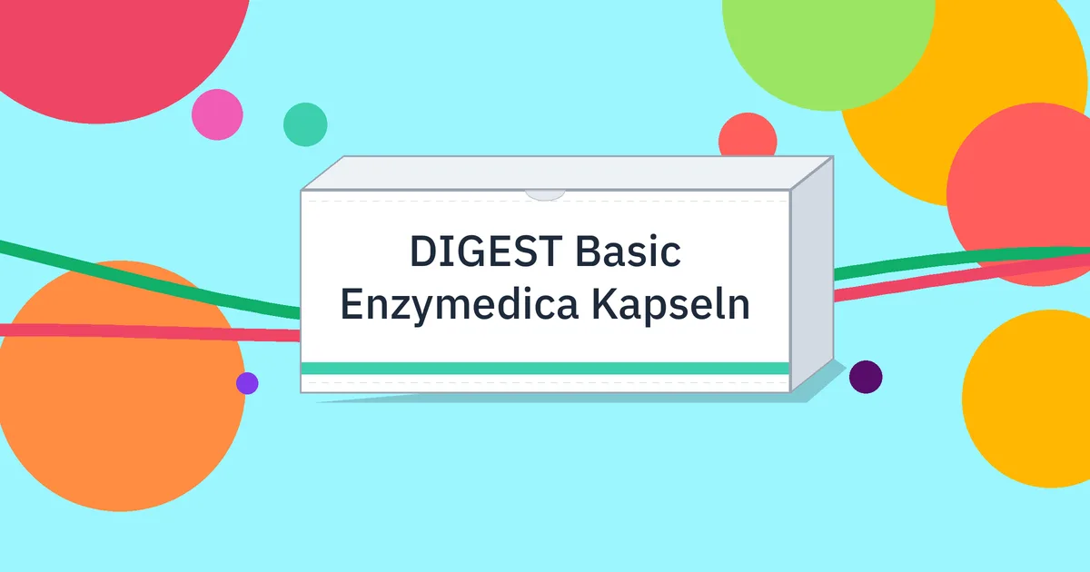 Symbolbild: Packung mit der Aufschrift DIGEST Basic Enzymedica Kapseln (PZN 16940952) – Verfügbarkeit und Bezug in Apotheken in Frankfurt am Main