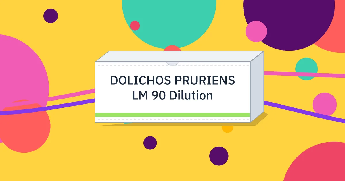 Symbolbild: Packung mit der Aufschrift DOLICHOS PRURIENS LM 90 Dilution (PZN 13466852) – Verfügbarkeit und Bezug in Apotheken in Frankfurt am Main