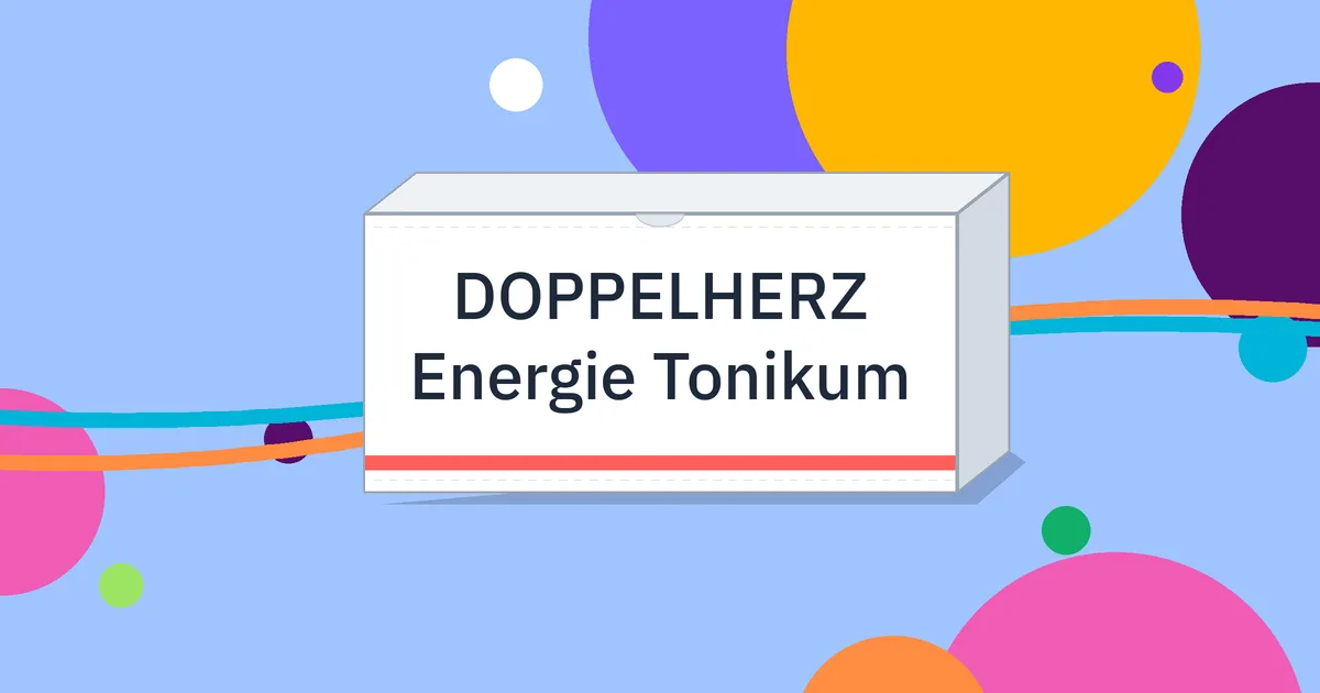 Symbolbild: Packung mit der Aufschrift DOPPELHERZ Energie Tonikum (PZN 19908920) – Verfügbarkeit und Bezug in Apotheken in Frankfurt am Main