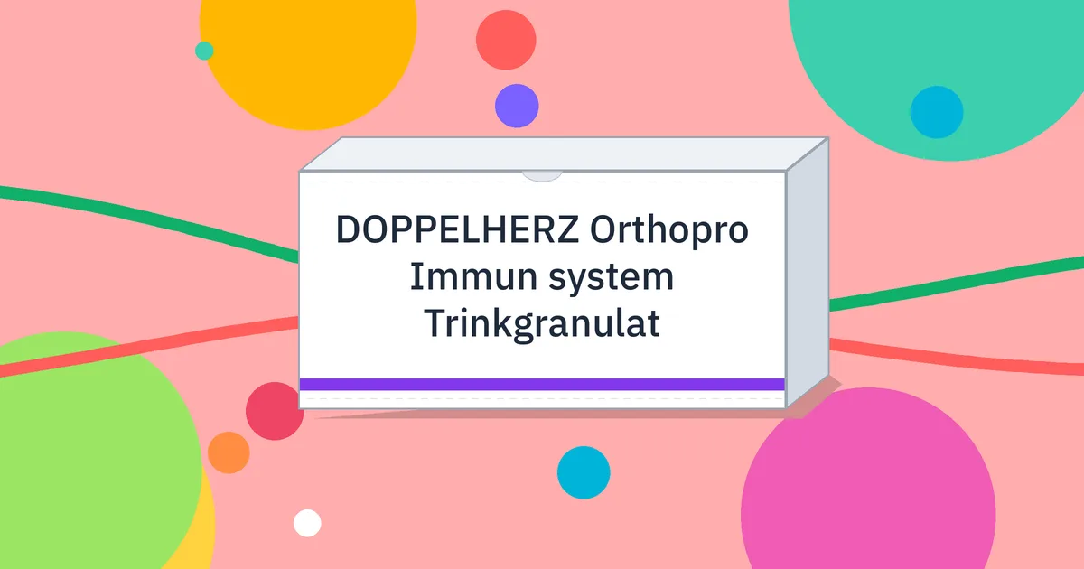 Symbolbild: Packung mit der Aufschrift DOPPELHERZ Orthopro Immun system Trinkgranulat (PZN 16699947) – Verfügbarkeit und Bezug in Apotheken in Frankfurt am Main