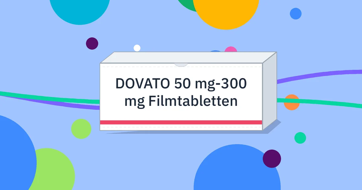 Symbolbild: Packung mit der Aufschrift DOVATO 50 mg-300 mg Filmtabletten (PZN 19549467) – Verfügbarkeit und Bezug in Apotheken in Frankfurt am Main