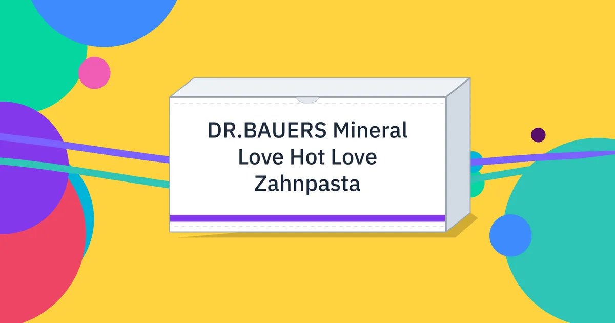 Symbolbild: Packung mit der Aufschrift DR.BAUERS Mineral Love Hot Love Zahnpasta (PZN 19762652) – Verfügbarkeit und Bezug in Apotheken in Frankfurt am Main