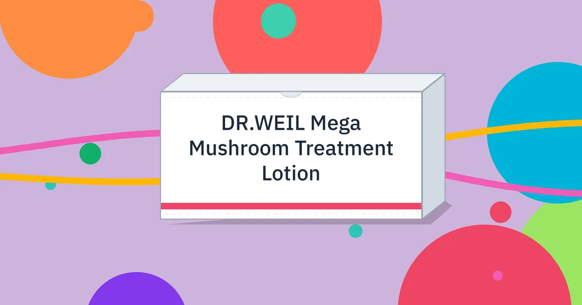 Symbolbild: Packung mit der Aufschrift DR.WEIL Mega Mushroom Treatment Lotion (PZN 18863285) – Verfügbarkeit und Bezug in Apotheken in Frankfurt am Main