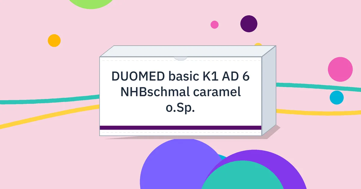 Symbolbild: Packung mit der Aufschrift DUOMED basic K1 AD 6 NHBschmal caramel o.Sp. (PZN 20903566) – Verfügbarkeit und Bezug in Apotheken in Frankfurt am Main