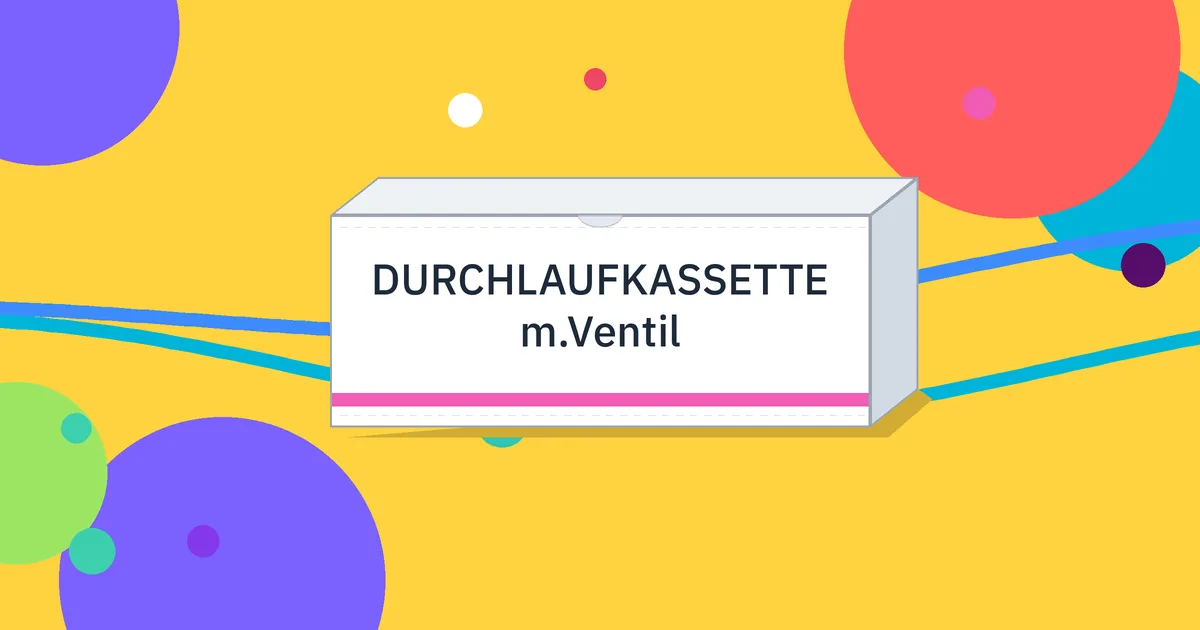 Symbolbild: Packung mit der Aufschrift DURCHLAUFKASSETTE m.Ventil (PZN 00117133) – Verfügbarkeit und Bezug in Apotheken in Frankfurt am Main