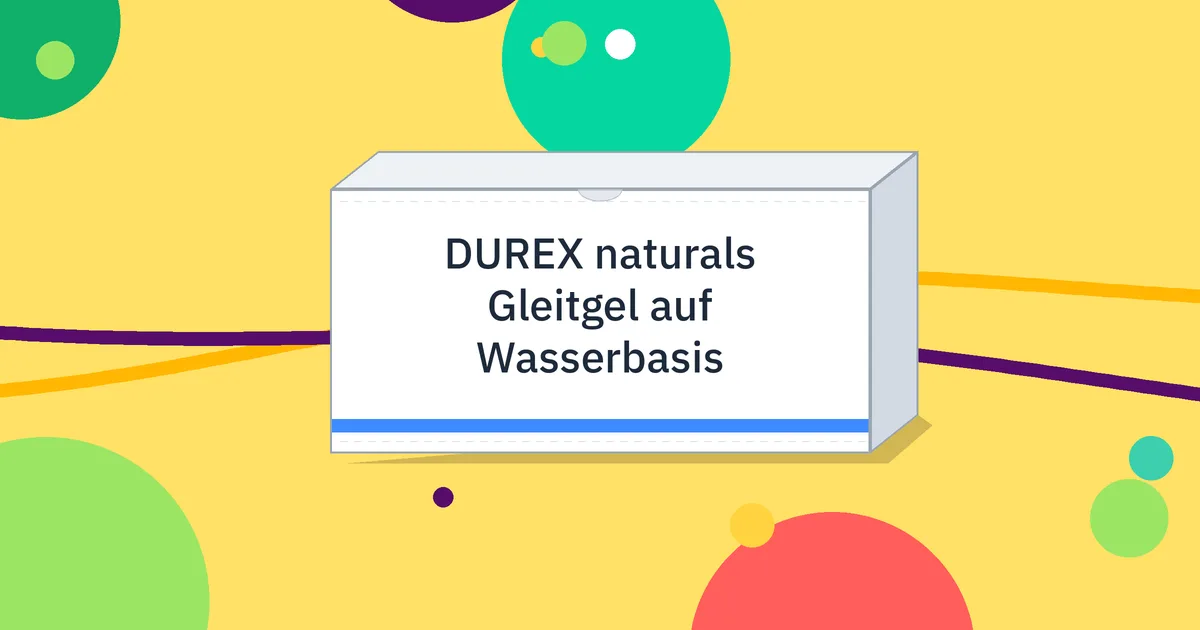 Symbolbild: Packung mit der Aufschrift DUREX naturals Gleitgel auf Wasserbasis (PZN 16676372) – Verfügbarkeit und Bezug in Apotheken in Frankfurt am Main