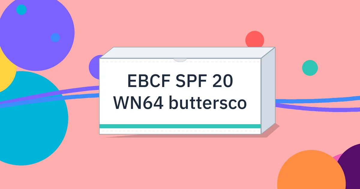 Symbolbild: Packung mit der Aufschrift EBCF SPF 20 WN64 buttersco (PZN 18895279) – Verfügbarkeit und Bezug in Apotheken in Frankfurt am Main