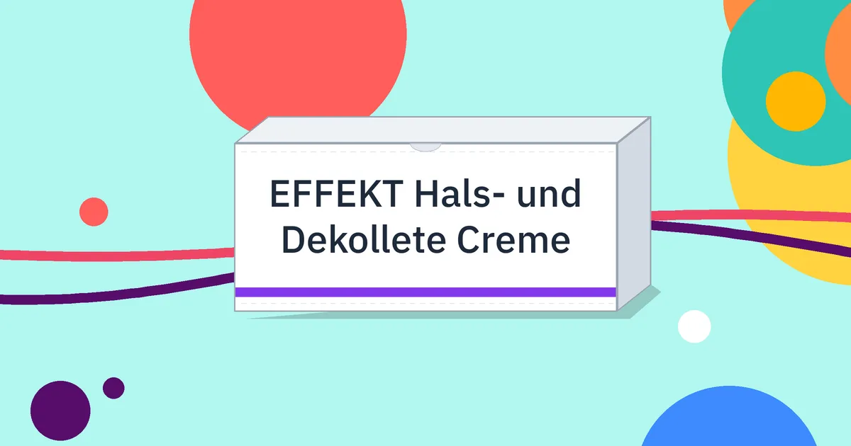Symbolbild: Packung mit der Aufschrift EFFEKT Hals- und Dekollete Creme (PZN 04763396) – Verfügbarkeit und Bezug in Apotheken in Frankfurt am Main