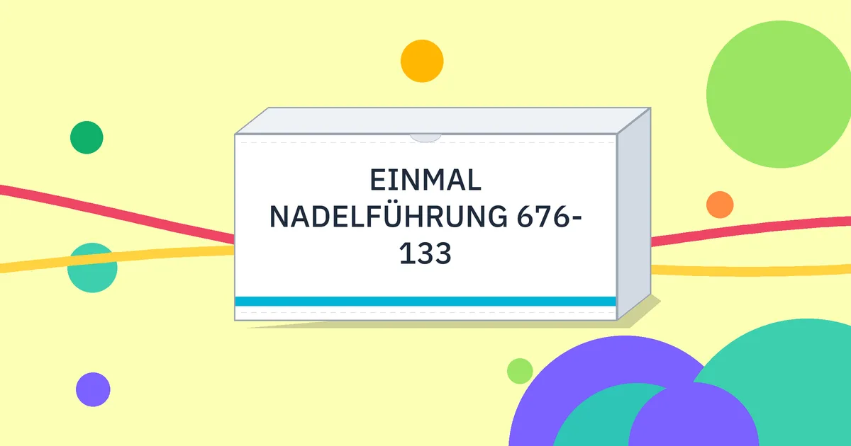 Symbolbild: Packung mit der Aufschrift EINMAL NADELFÜHRUNG 676-133 (PZN 16258597) – Verfügbarkeit und Bezug in Apotheken in Frankfurt am Main
