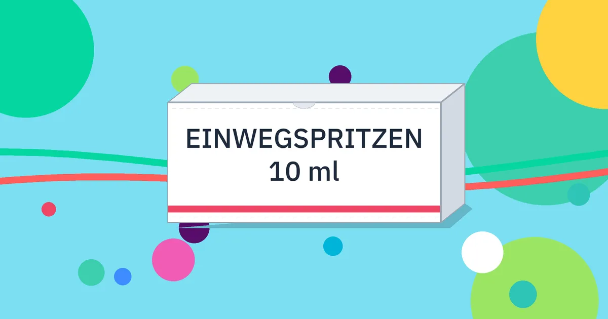 Symbolbild: Packung mit der Aufschrift EINWEGSPRITZEN 10 ml (PZN 09314059) – Verfügbarkeit und Bezug in Apotheken in Frankfurt am Main