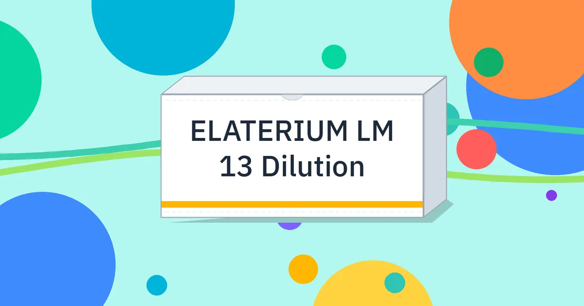 Symbolbild: Packung mit der Aufschrift ELATERIUM LM 13 Dilution (PZN 13470262) – Verfügbarkeit und Bezug in Apotheken in Frankfurt am Main