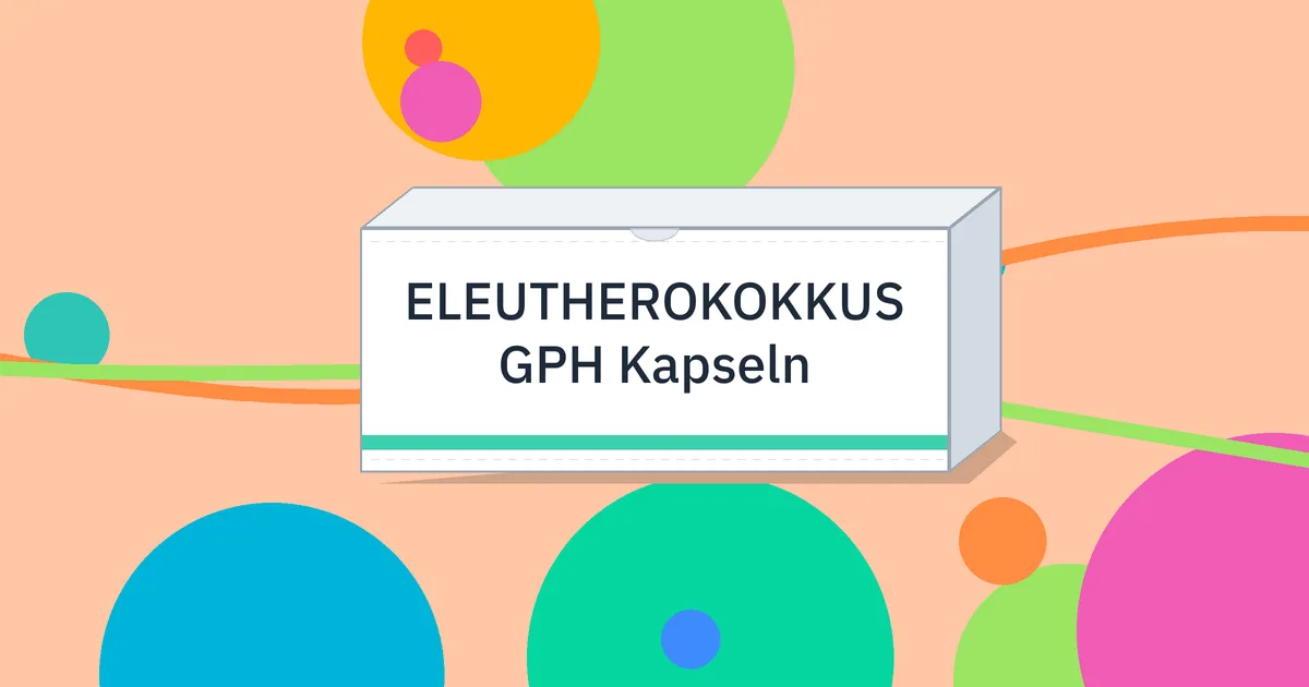 Symbolbild: Packung mit der Aufschrift ELEUTHEROKOKKUS GPH Kapseln (PZN 09749113) – Verfügbarkeit und Bezug in Apotheken in Frankfurt am Main