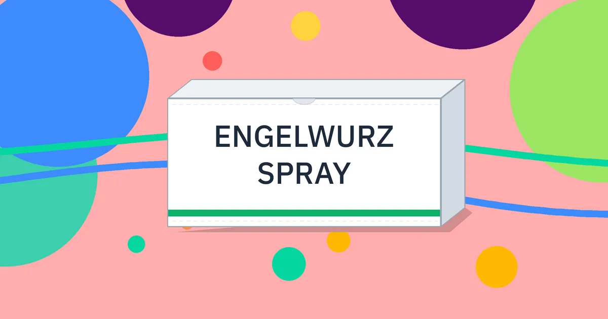 Symbolbild: Packung mit der Aufschrift ENGELWURZ SPRAY (PZN 15191566) – Verfügbarkeit und Bezug in Apotheken in Frankfurt am Main