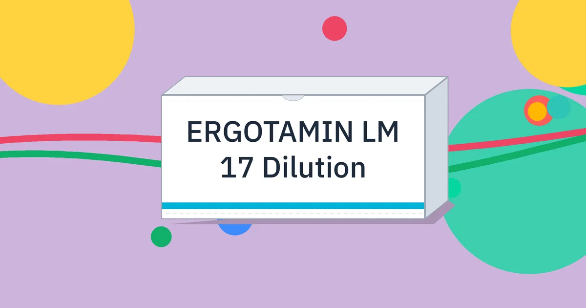 Symbolbild: Packung mit der Aufschrift ERGOTAMIN LM 17 Dilution (PZN 12844915) – Verfügbarkeit und Bezug in Apotheken in Frankfurt am Main